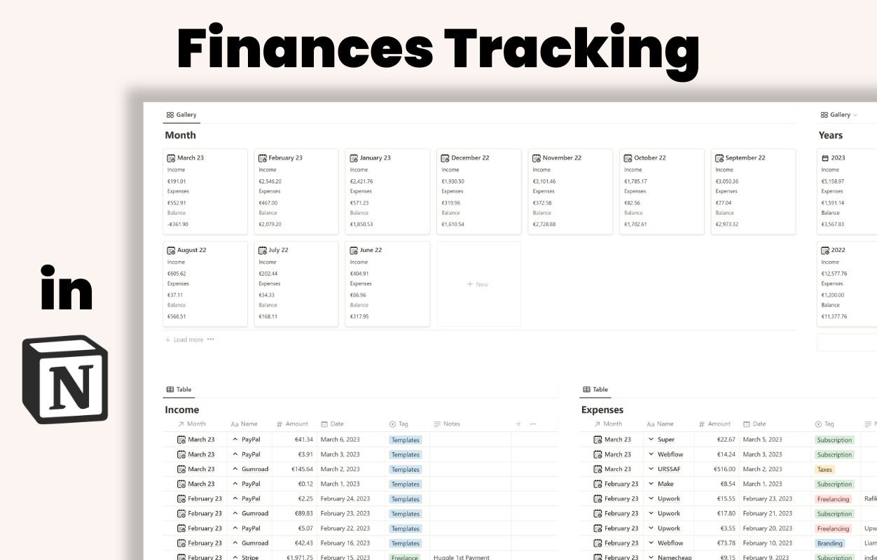 Créé ton Tracker de Finances dans Notion [+ Template Gratuit]