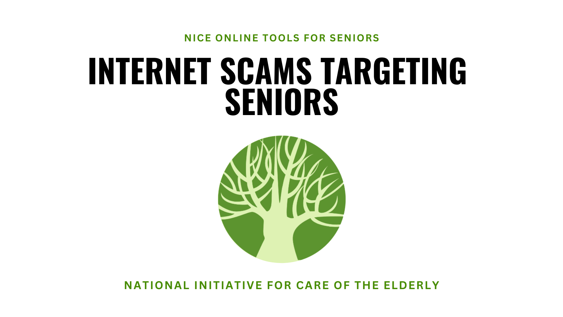 Internet Scams Targeting Older Adults - NICE Information Tools for Seniors
