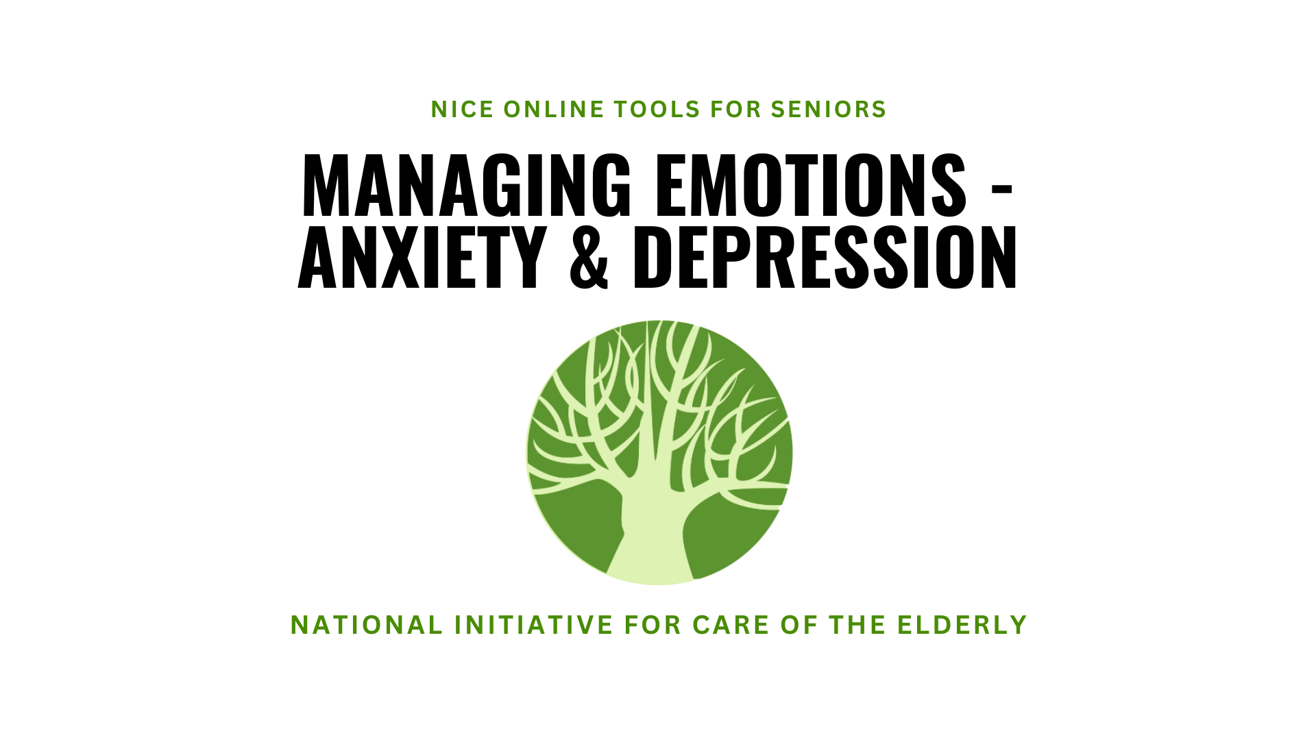 Canadian Older Adults - Anxiety and Depression - Information Tools for ...
