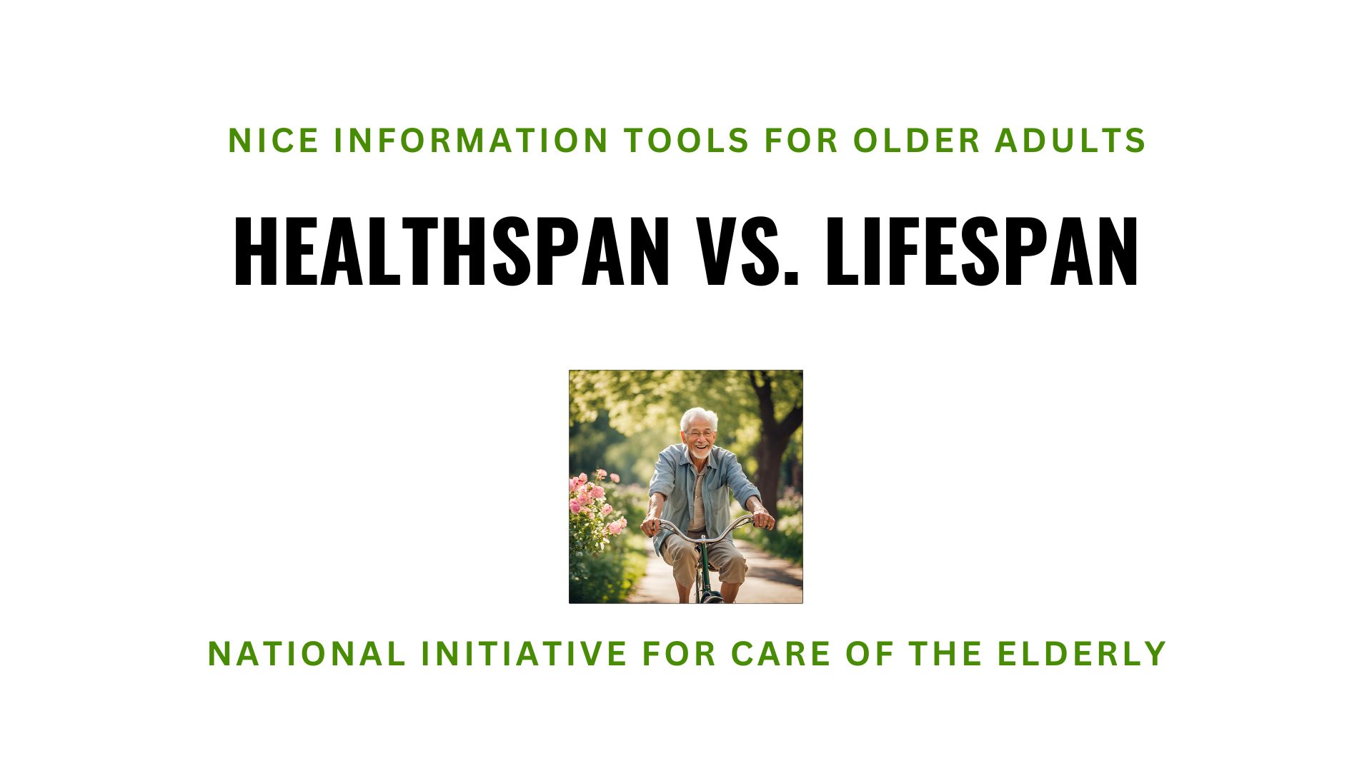 Healthspan vs. Lifespan - NICE Information Tool
