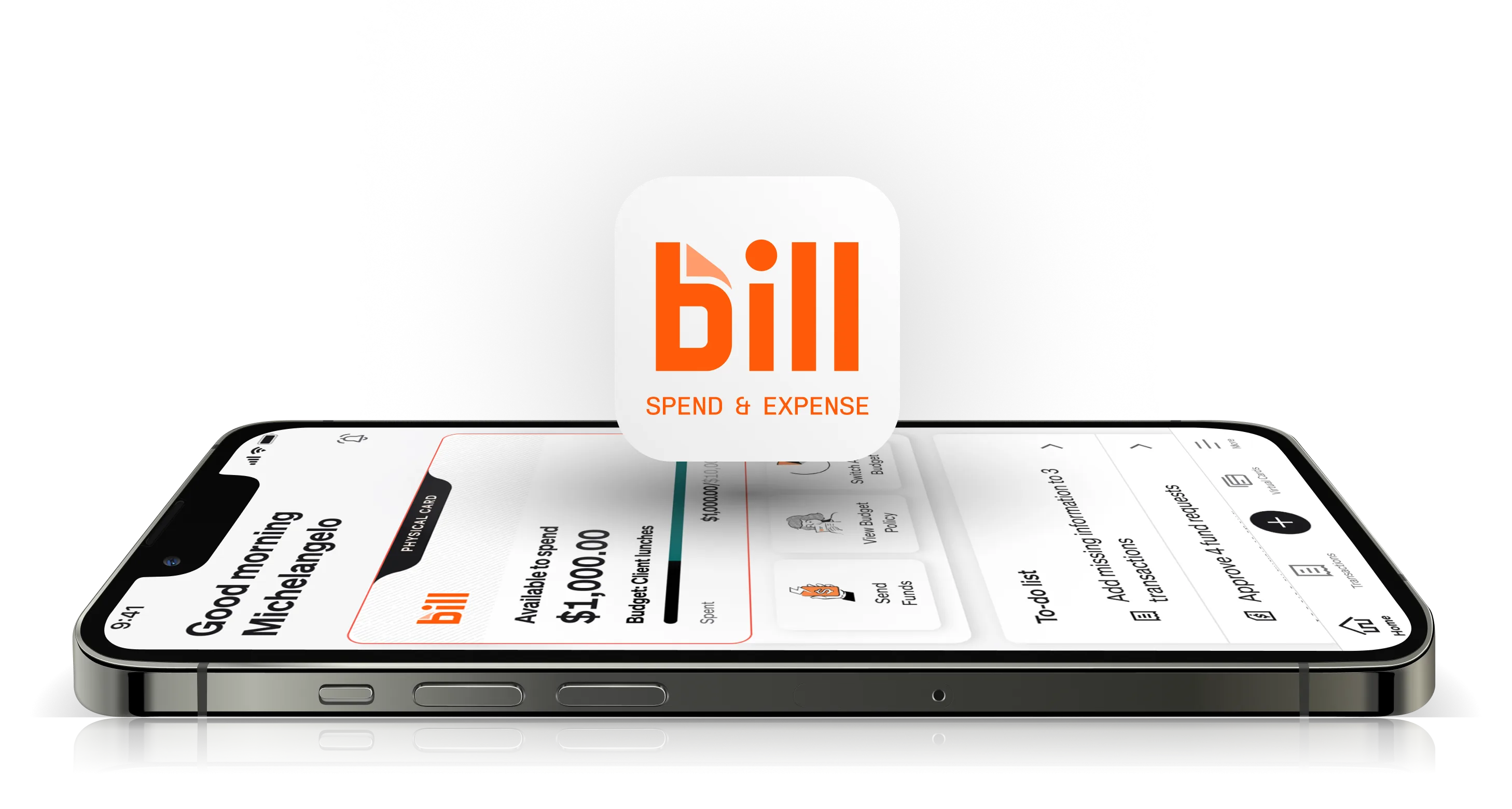 BILL Spend & Expense App | 4.8 star rating | Download now