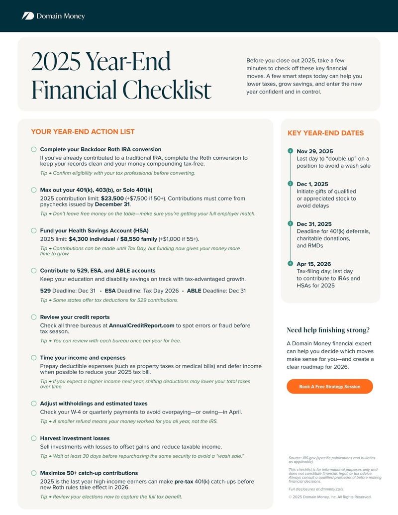 End-of-Year Financial Checklist 2025