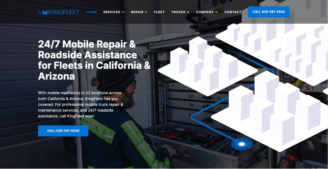 Mobile Truck Repair & Roadside Assistance in California | KingFleet