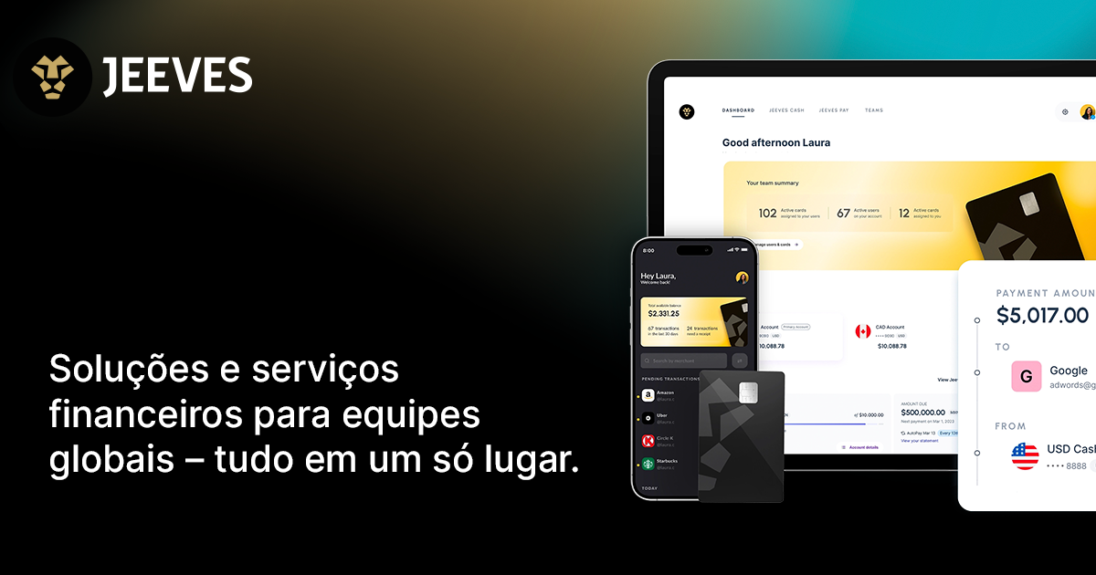 Sobre a Jeeves | Uma plataforma global de gestão financeira