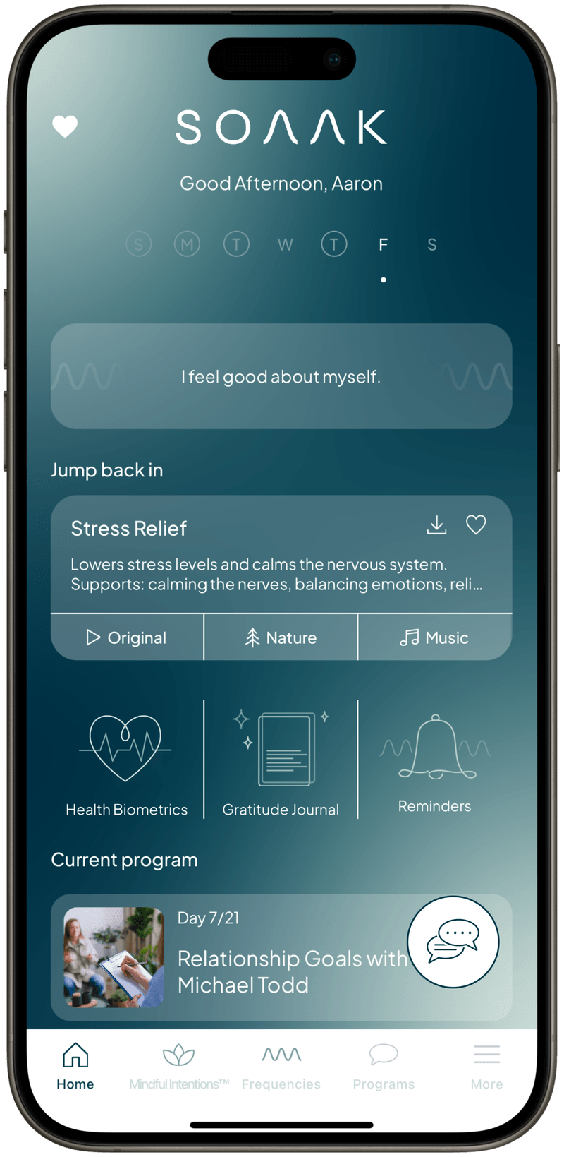 Healing frequencies in the Soaak App | Soaak Technologies