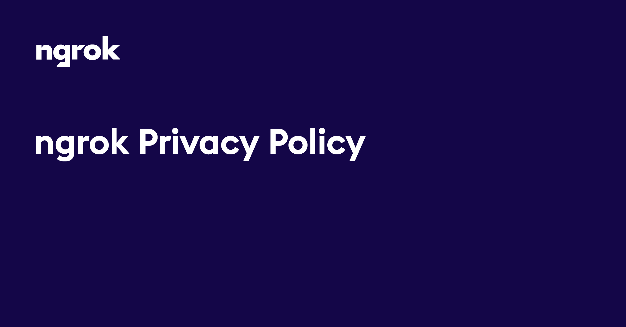 ngrok privacy policy