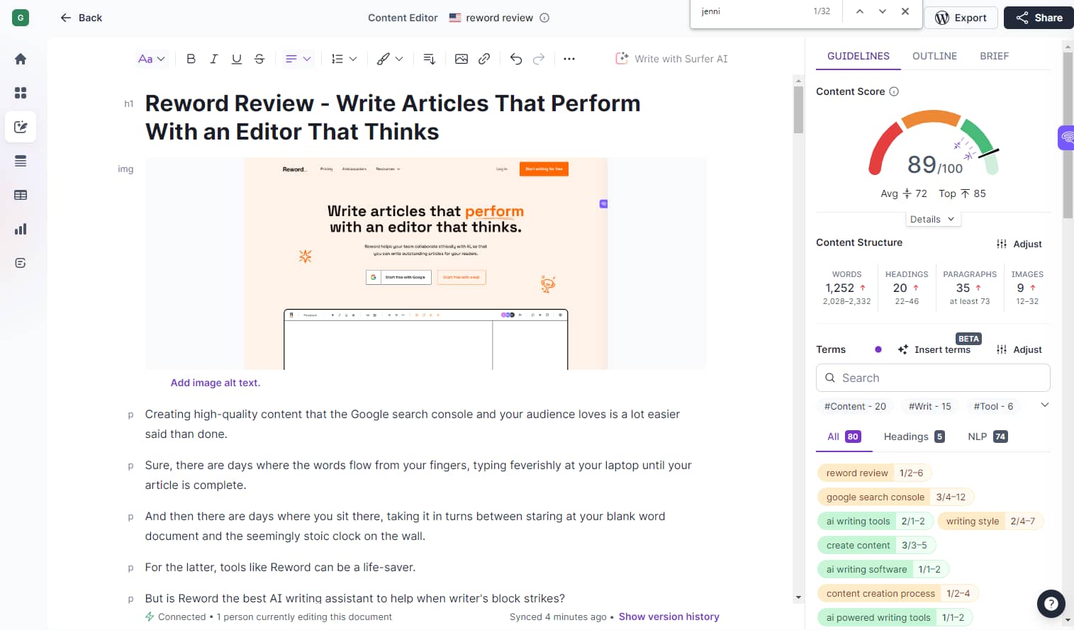 Reword Review - Write Articles That Perform – Originality.AI