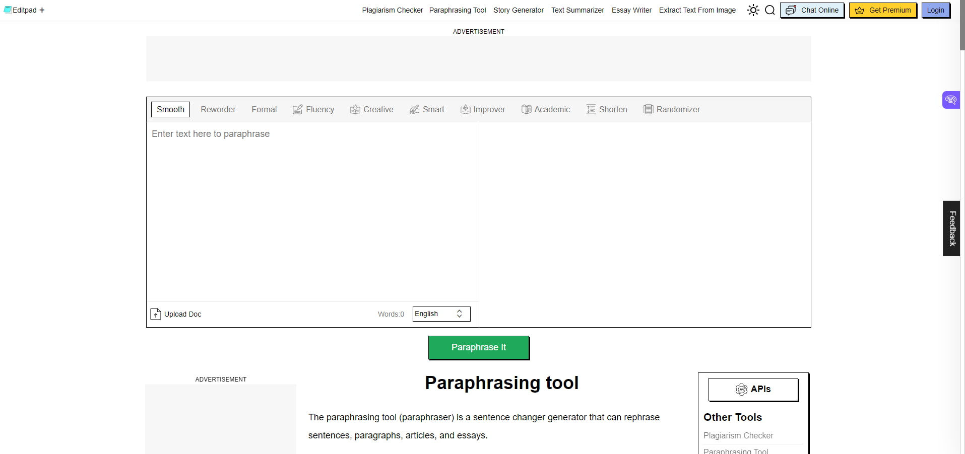 EditPad AI Review - Online Notepad and Wordpad – Originality.AI