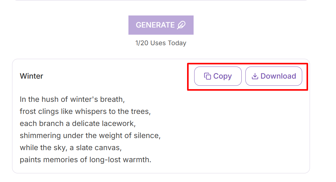 AI Poem Generator – Originality.AI