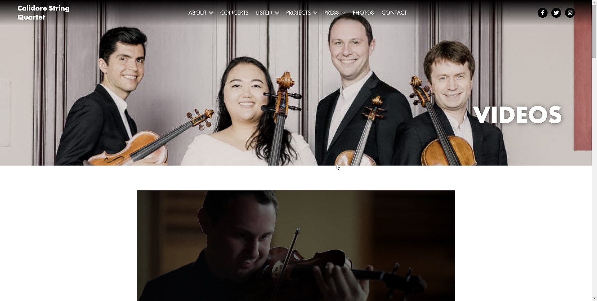 Videos | Calidore String Quartet