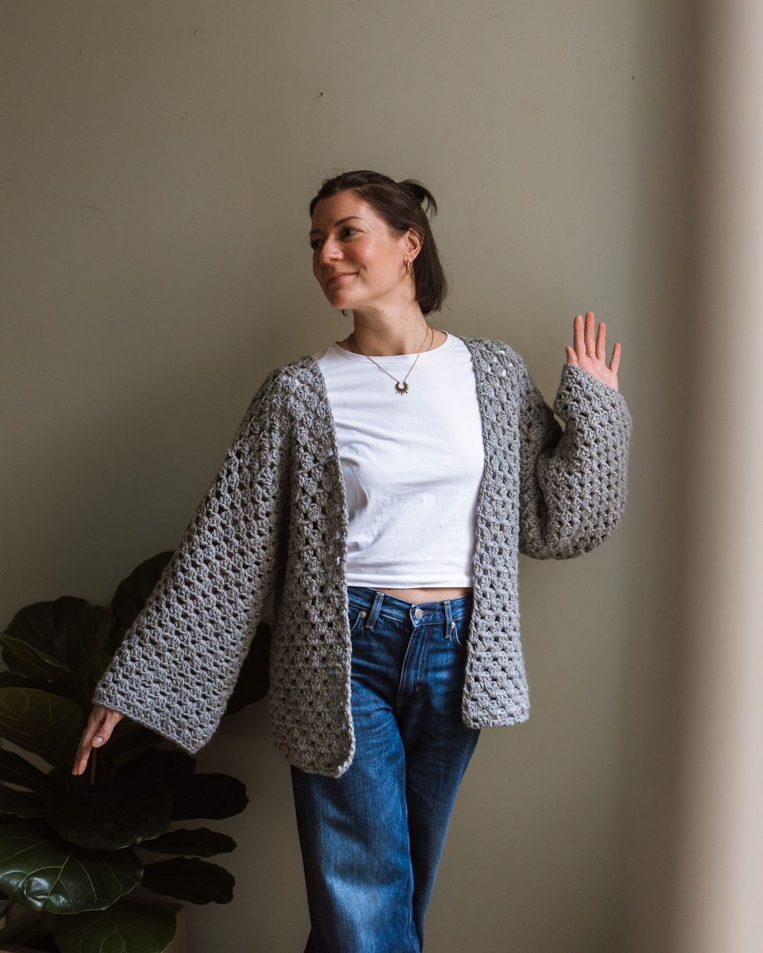 Virkad kofta "Linnea"