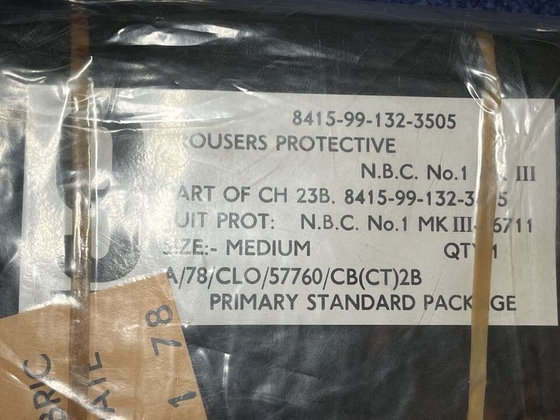 1978 Dated Original British Army NBC Trouser Camo Olive