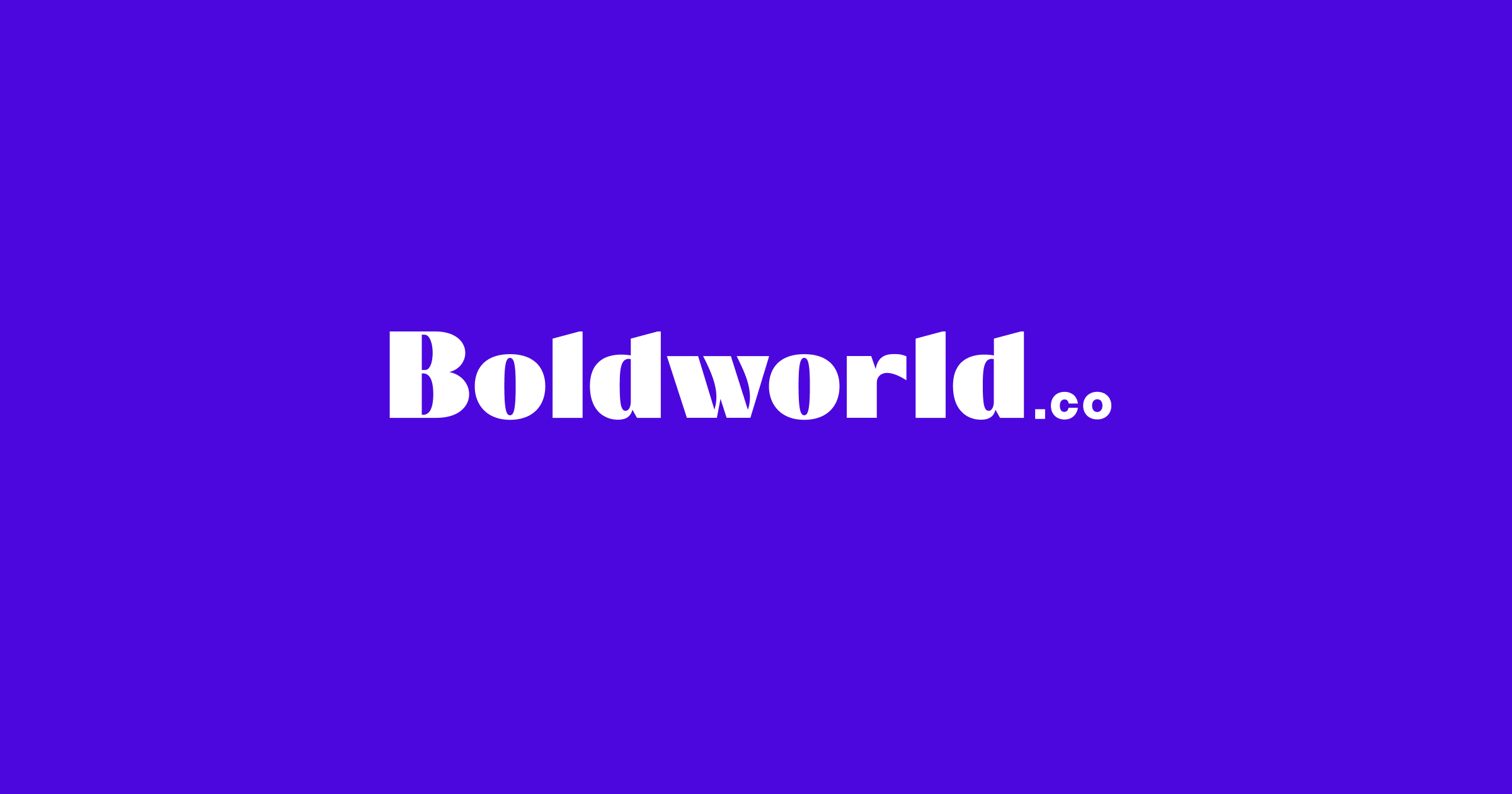 Boldworld | A Design Studio