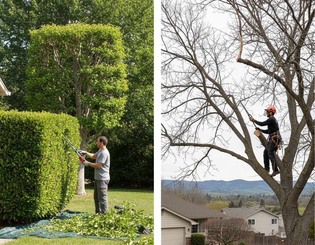 The Difference Between Tree Trimming and Tree Pruning