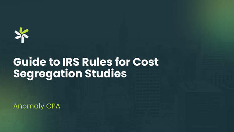 Guide to IRS Rules for Cost Segregation Studies|John Malone, JD, CTC