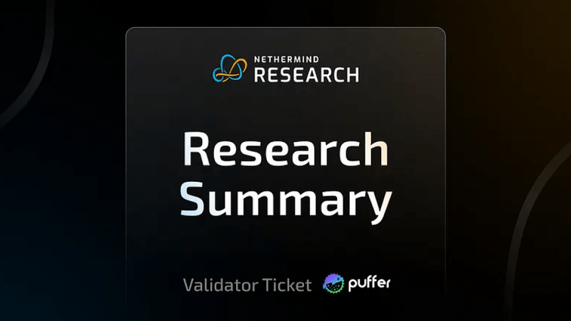 Nethermind Research on Validator Ticket Pricing (Puffer Finance) | Nethermind
