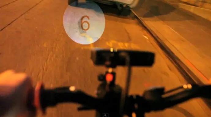 Road ahead displays bicycle speed | ETA