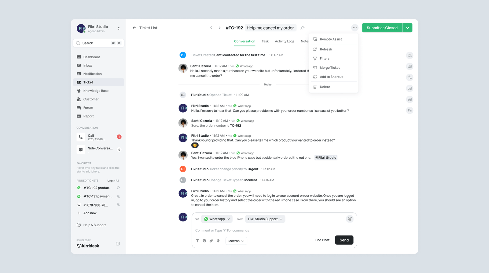 Kirridesk - Customer Service Management System Case Study.