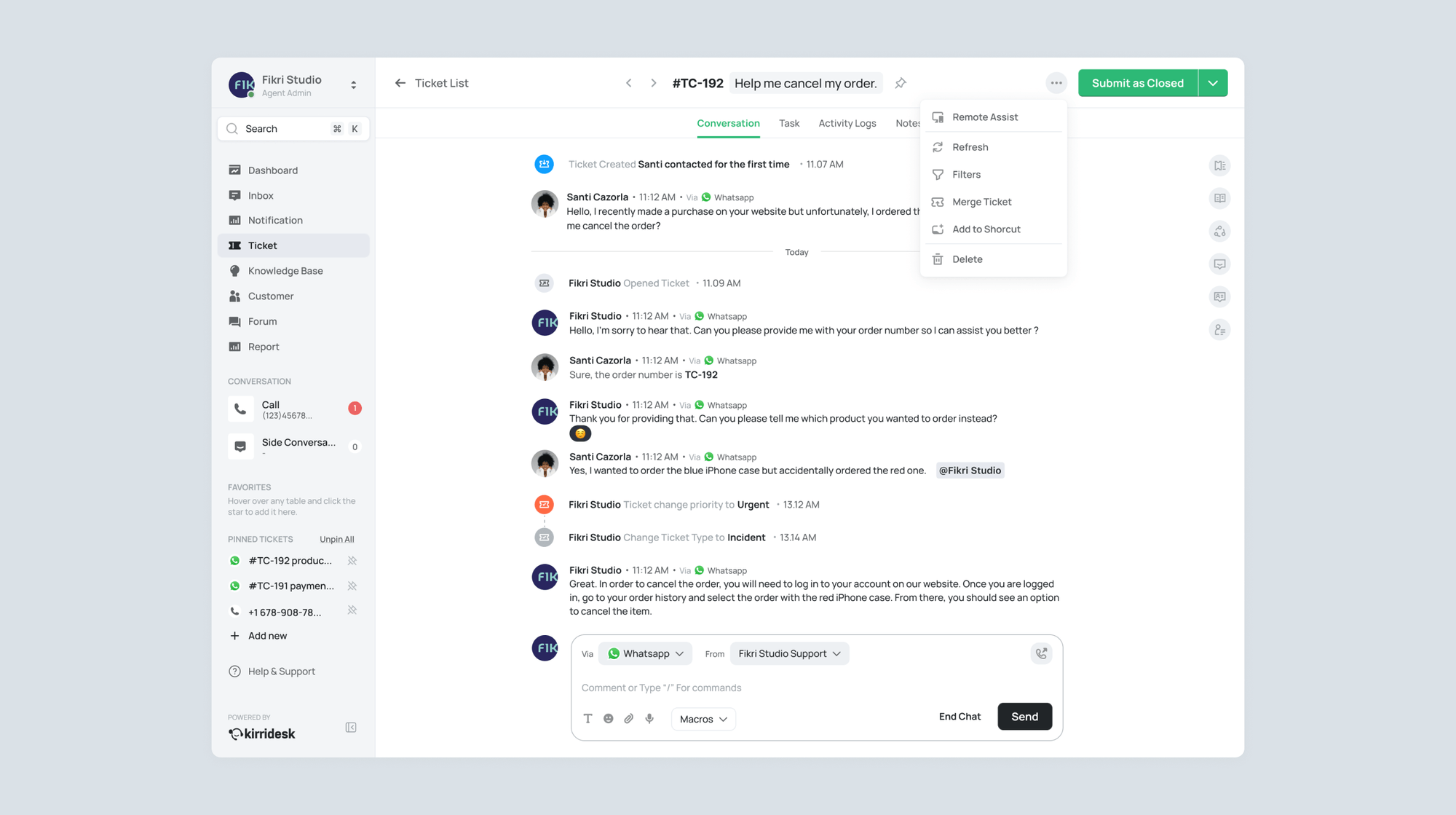 Kirridesk - Customer Service Management System Case Study.