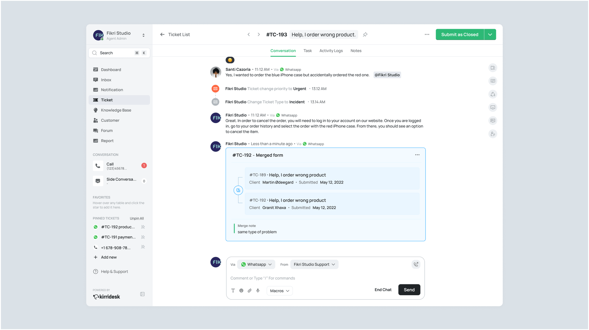 Kirridesk - Customer Service Management System Case Study.