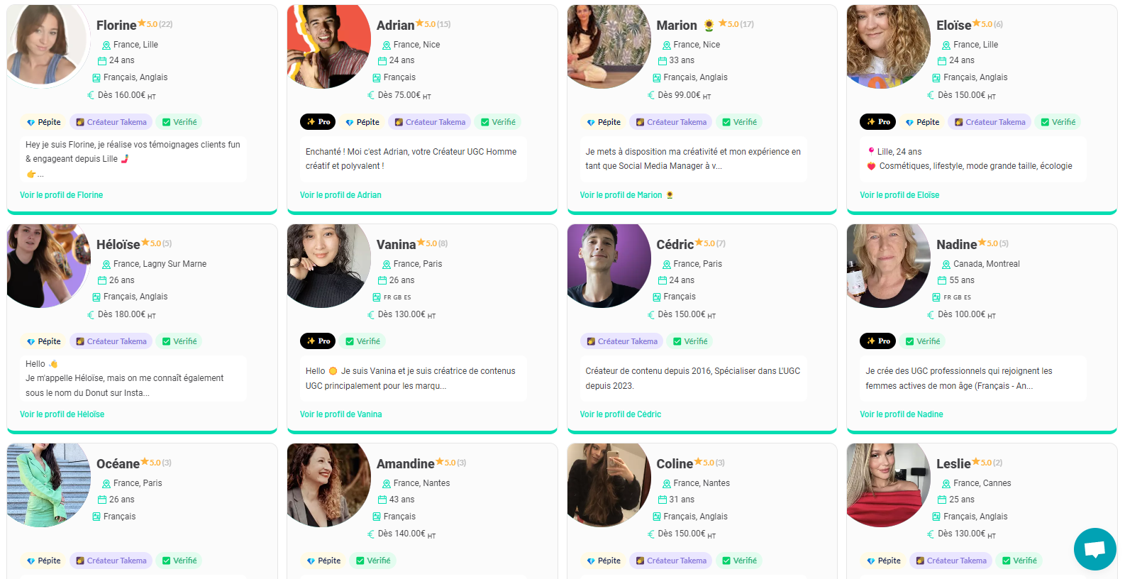 Créateurs de contenus Takema - Ressources