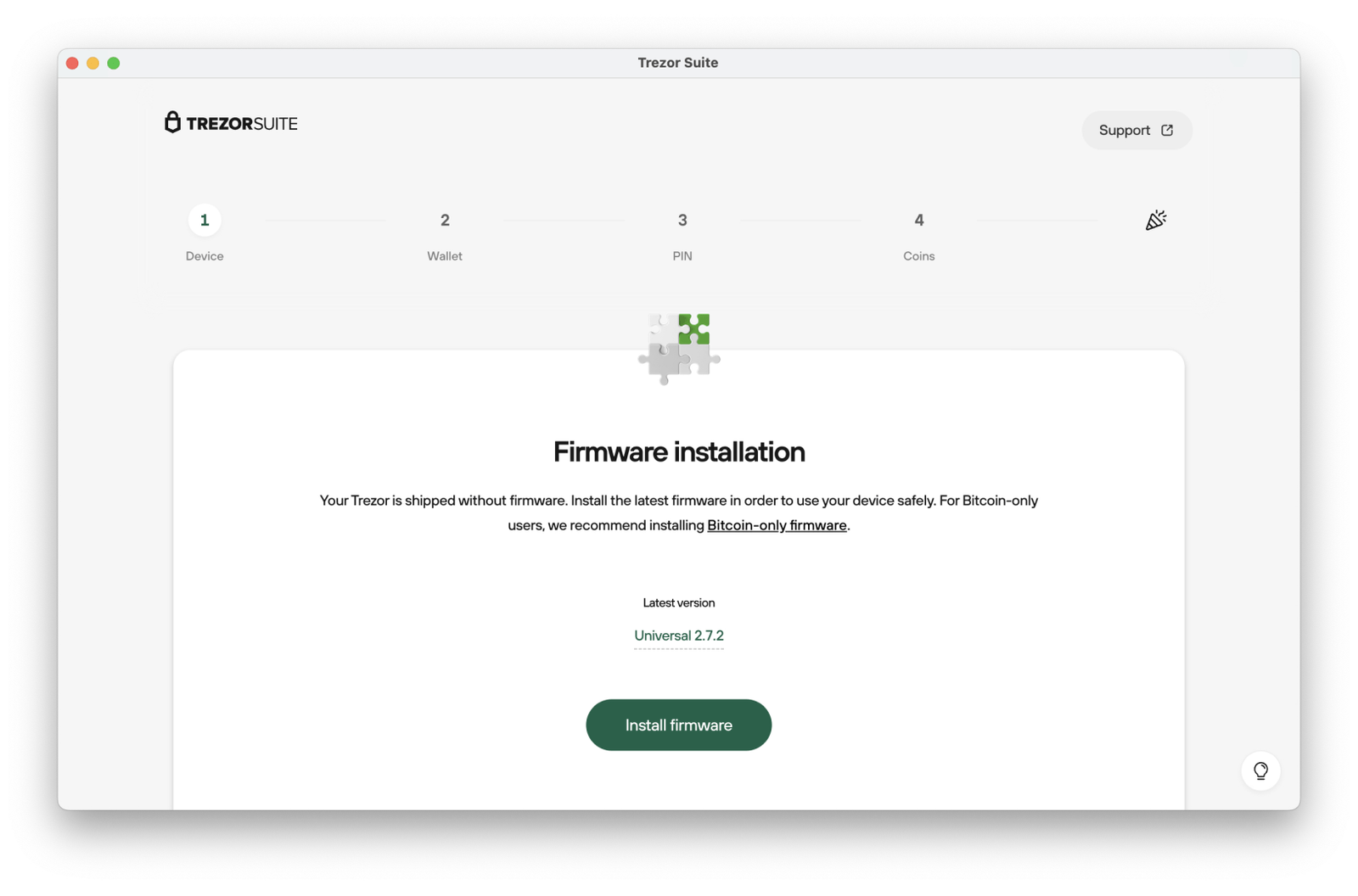 How to set up a Trezor for multisig - Unchained Self-Service Onboarding