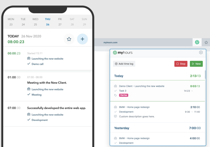 Free iPhone and Android Time Tracking App | My Hours