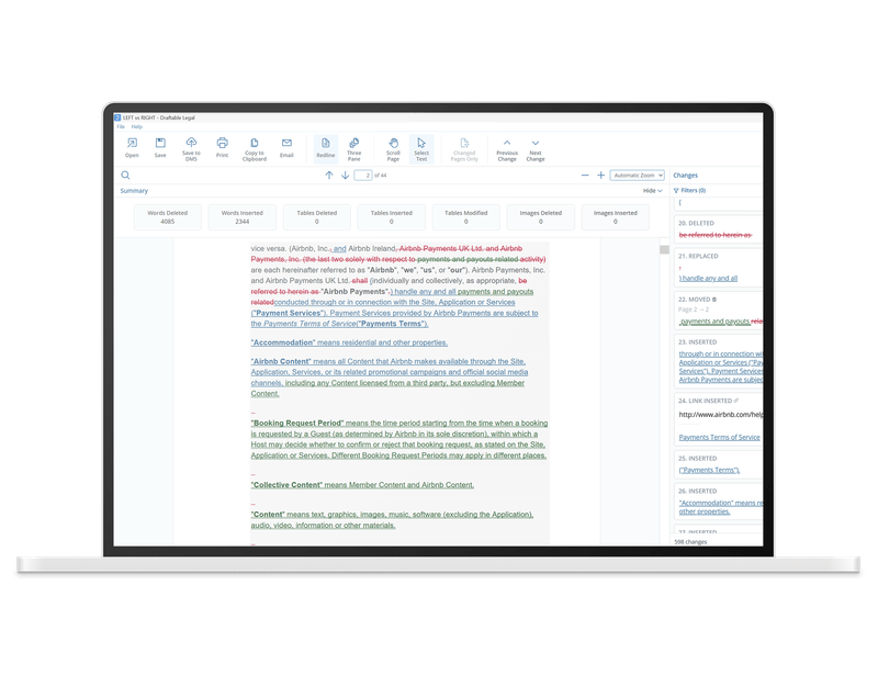 Document Comparison Software - Draftable