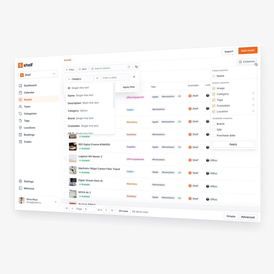 Shelf - Open-Source Asset Management Software | Simplify Inventory Tracking