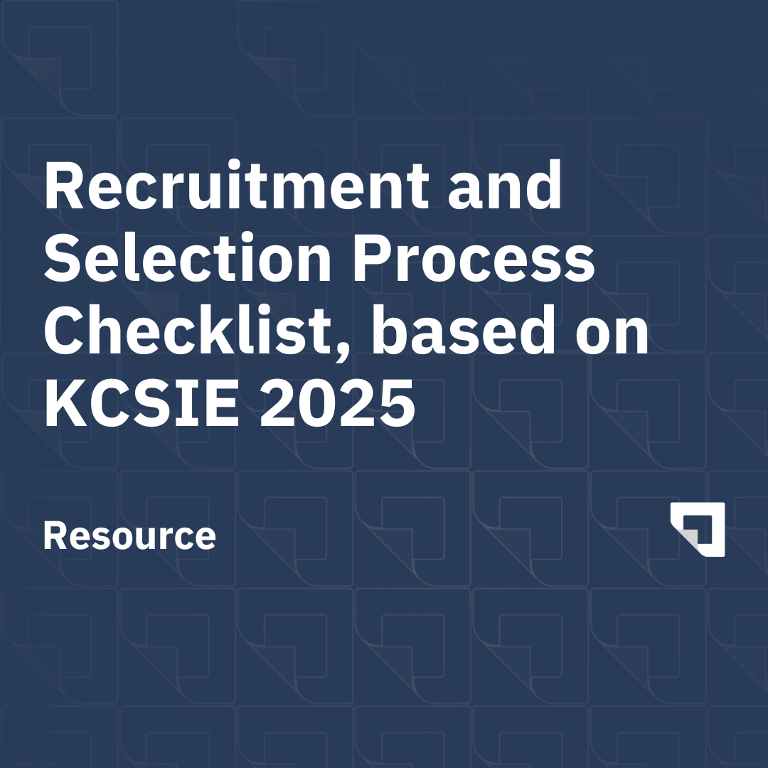 Recruitment and Selection Process Checklist, based on KCSIE 2025 from ...