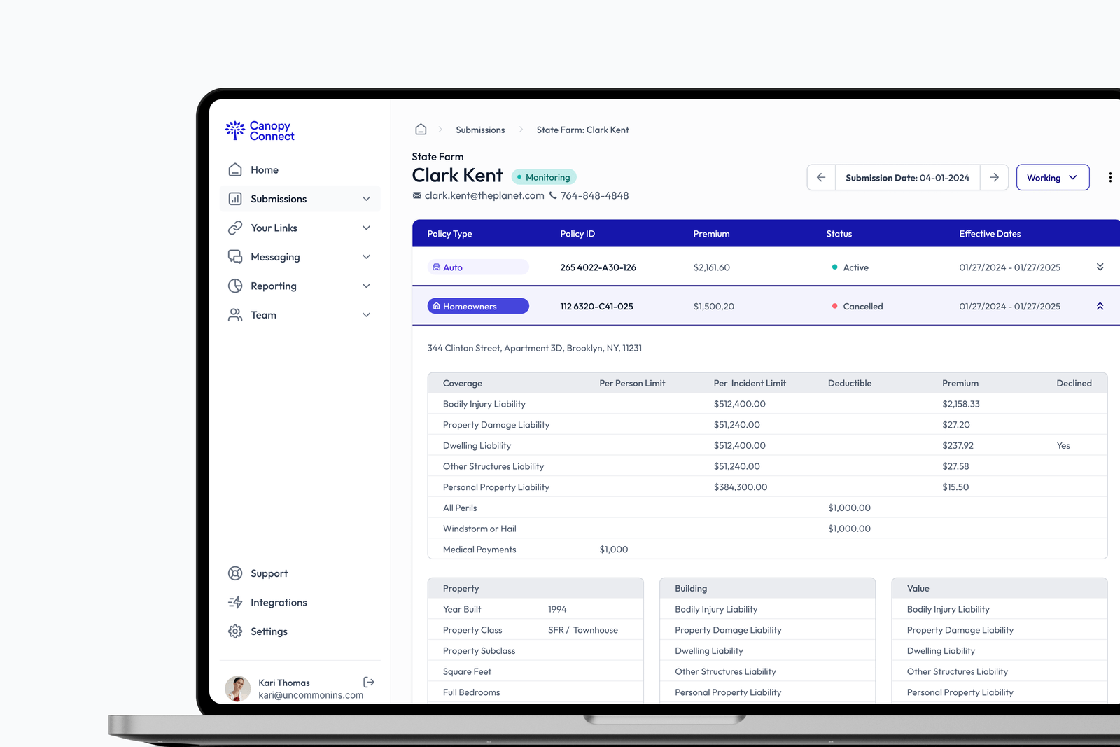 Canopy Connect for Insurance Agents | Collect Insurance Info