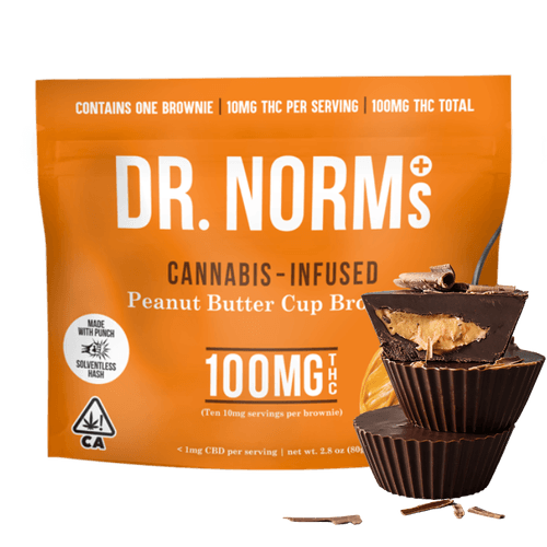 Dr. Norm's Solventless Hash Gummies & Peanut Butter Cup Brownie | Dr ...