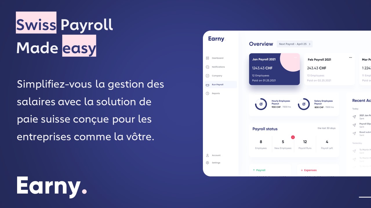 Earny : La paie suisse en toute simplicité