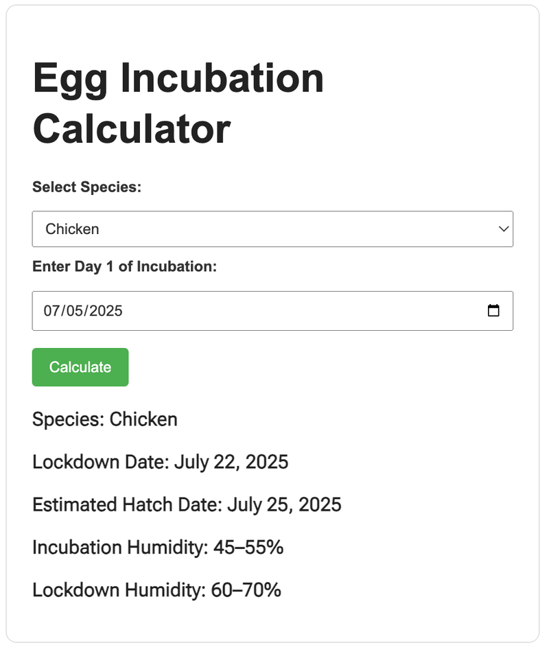 Farm Calculators | Gestation, Incubation, Livestock Tools