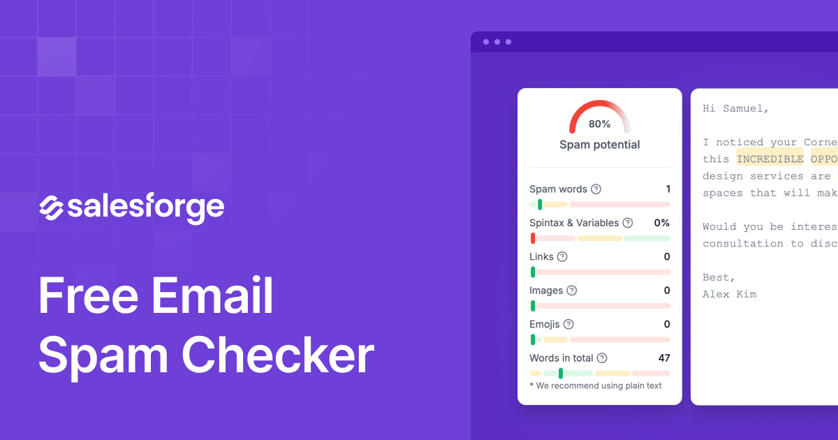 Free Email Spam Checker: Improve Deliverability & Avoid Spam Triggers