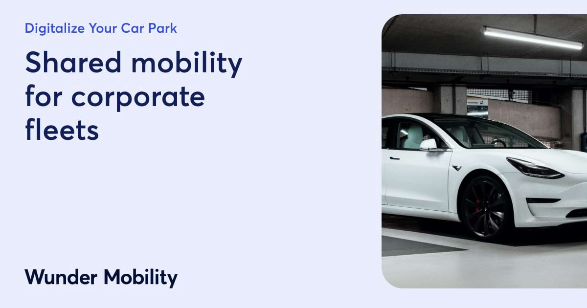 Corporate Fleet Management - Wunder Mobility’s SaaS Mobility Platform