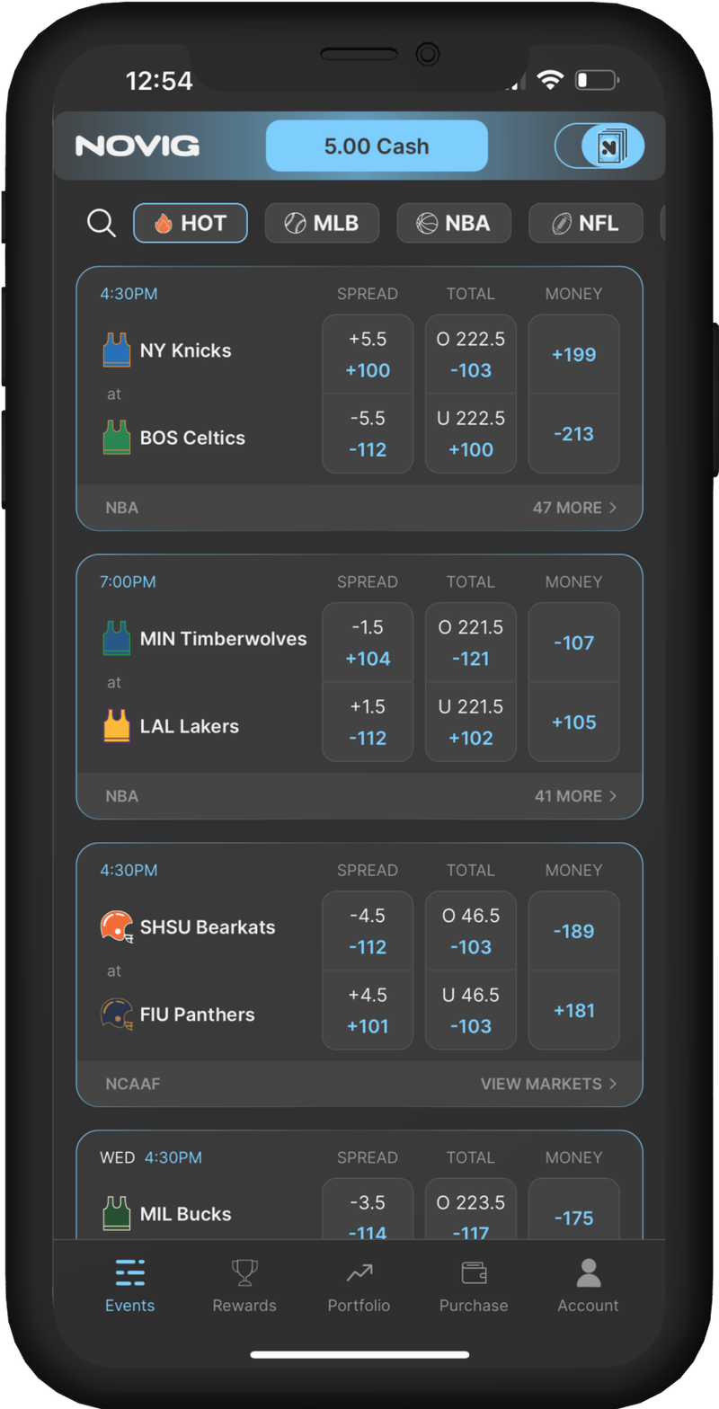 Novig | World's First Sports Prediction Market