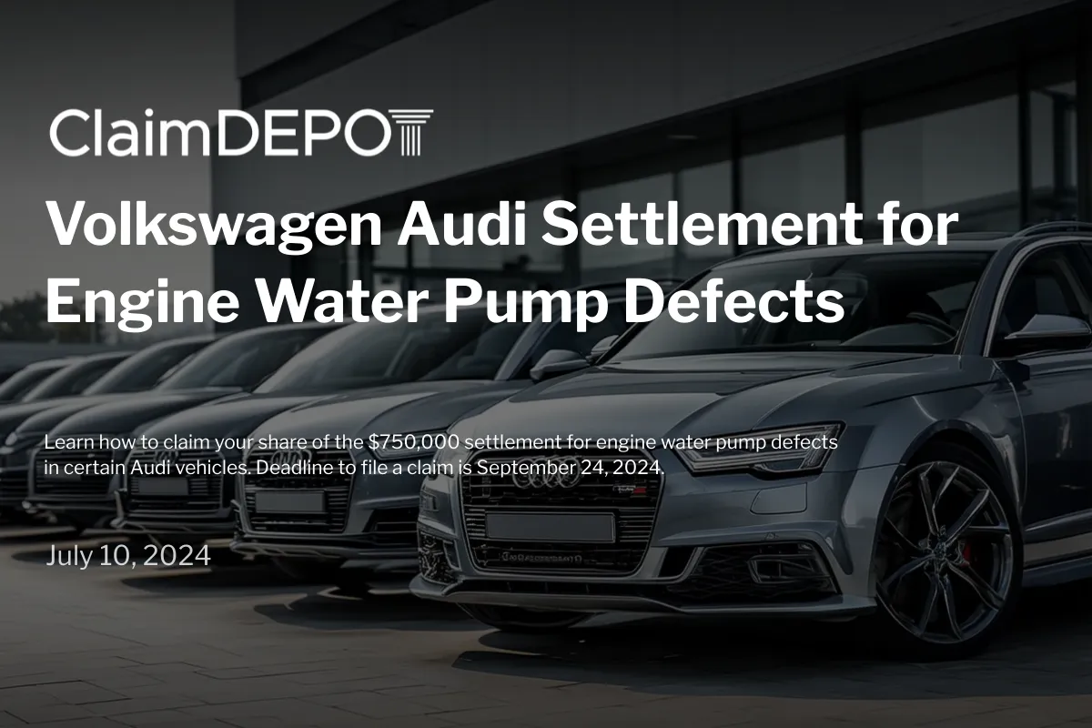 Volkswagen Audi Settlement for Engine Water Pump Defects