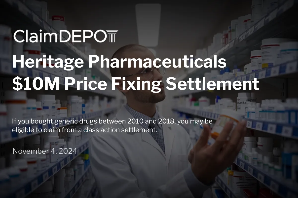 AG Generic Drug Litigation $10M Price Fixing Settlement