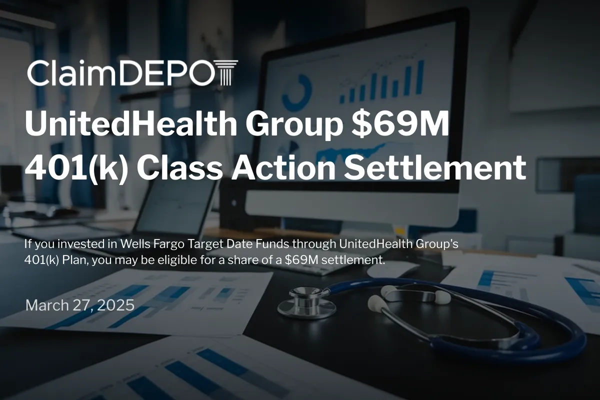 UnitedHealth Group $69M 401(k) Class Action Settlement