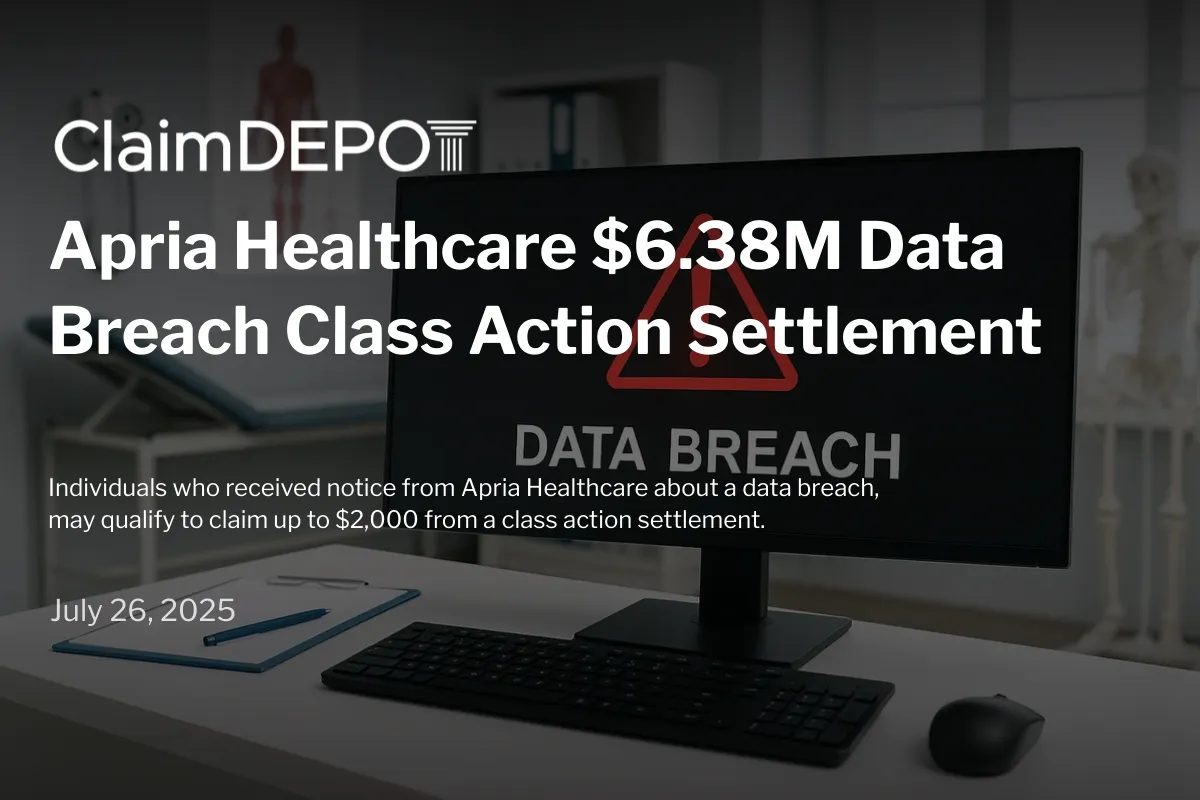 Apria Healthcare $6.38M Data Breach Class Action Settlement