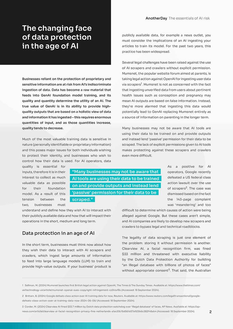 The changing face of data protection in the age of AI | AnotherDay Analysis