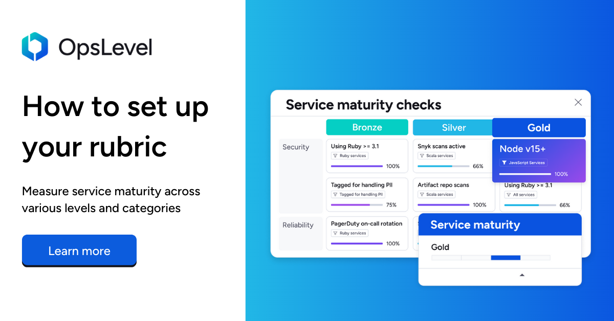 How to set up your service maturity rubric