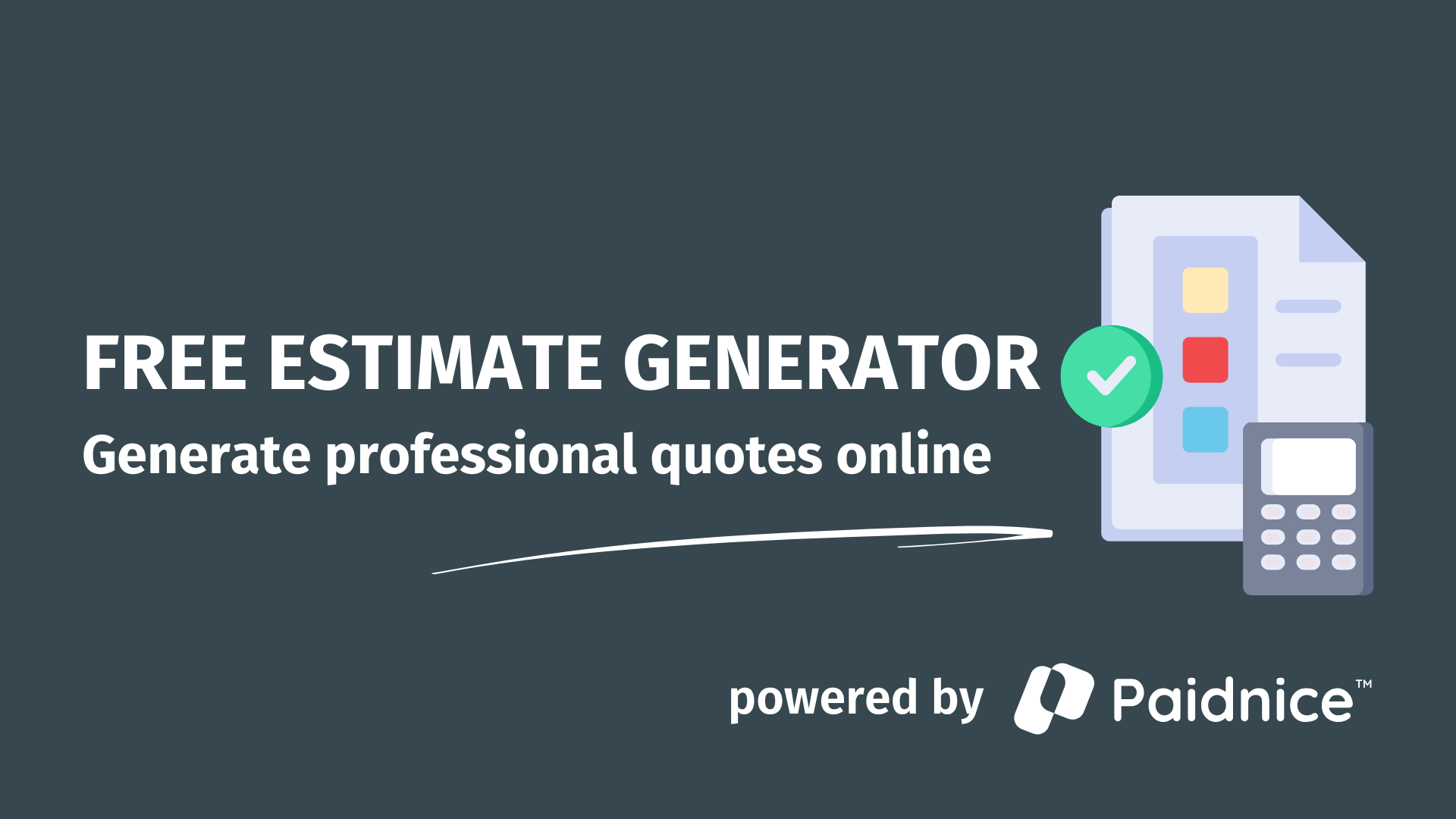 Free Estimate Generator - Create Quotes Online Instantly - No Signup