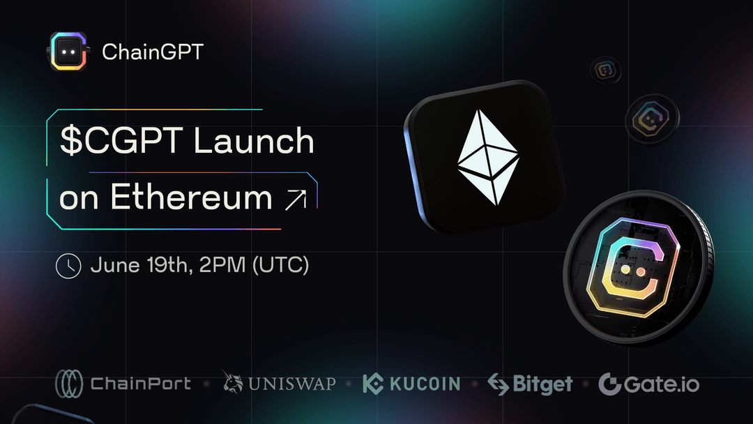 ChainGPT launches $CGPT on Ethereum, brings AI infrastructure multi-chain
