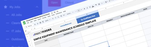 How to create an equipment maintenance spreadsheet in Excel by FaultFixers
