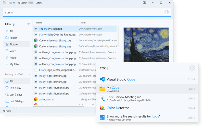 Listary - Search Files - Windows File Search Tool | Free Download