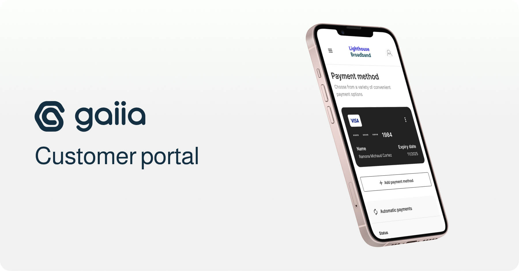 gaiia software - Customer Portal