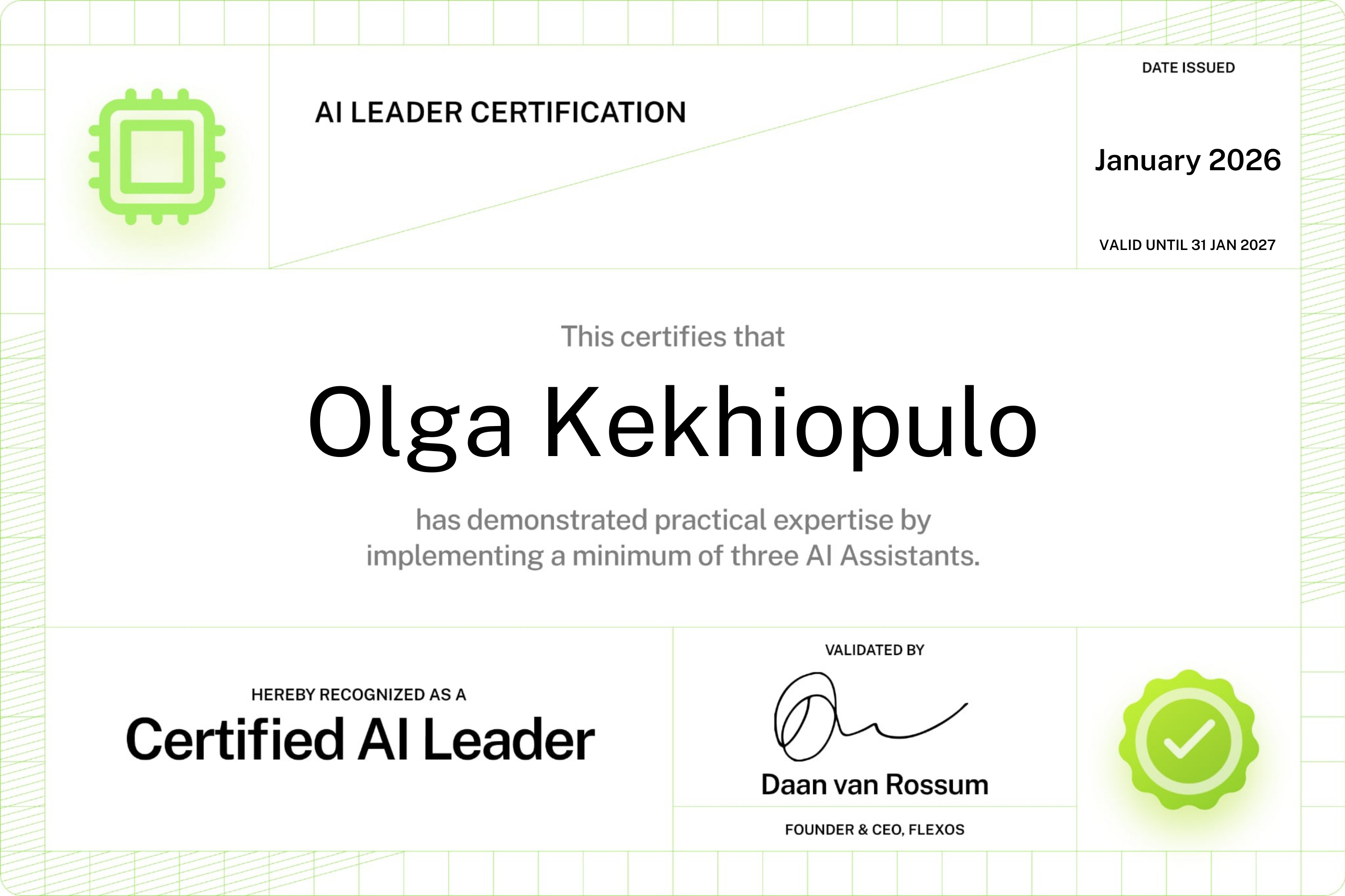 Lead with AI | Olga Kekhiopulo - Certified AI Leader