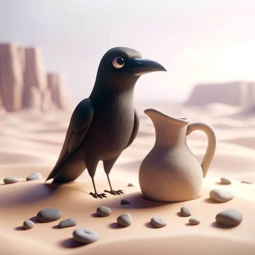 Aesop's Fables - The Crow and the Pitcher